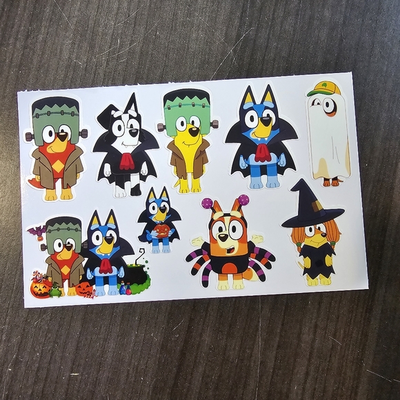 Toys | Easy Peel Halloween Bluie Sticker Set | Poshmark